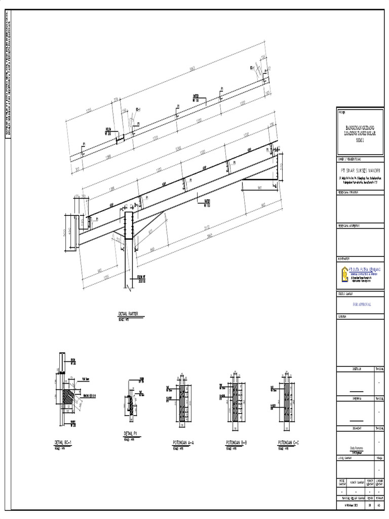 Bangunan Gudang Loading Tanki Solar SSM 1: For Approval | PDF