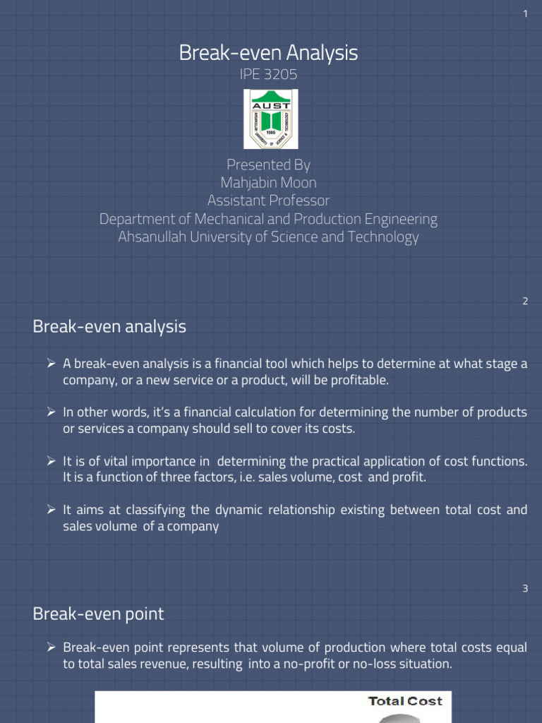 Break Even Analysis | PDF | Business Economics | Financial Accounting