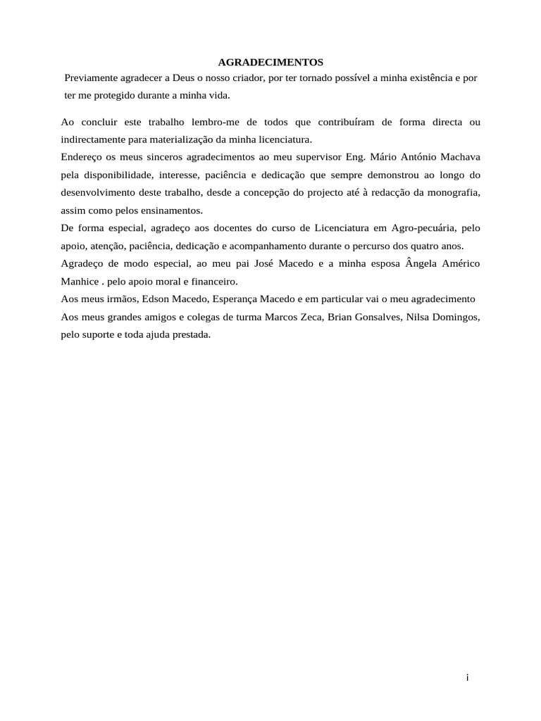 AGRADECIMENTOS | PDF