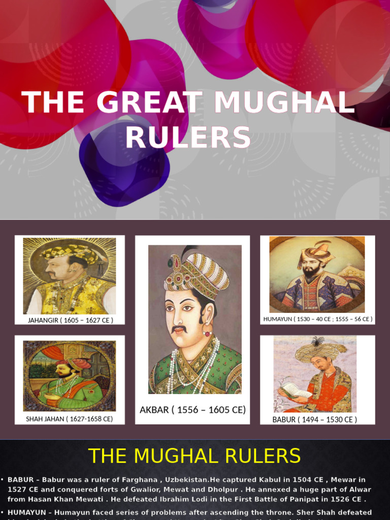 THE GREAT MUGHAL RULERS | PDF