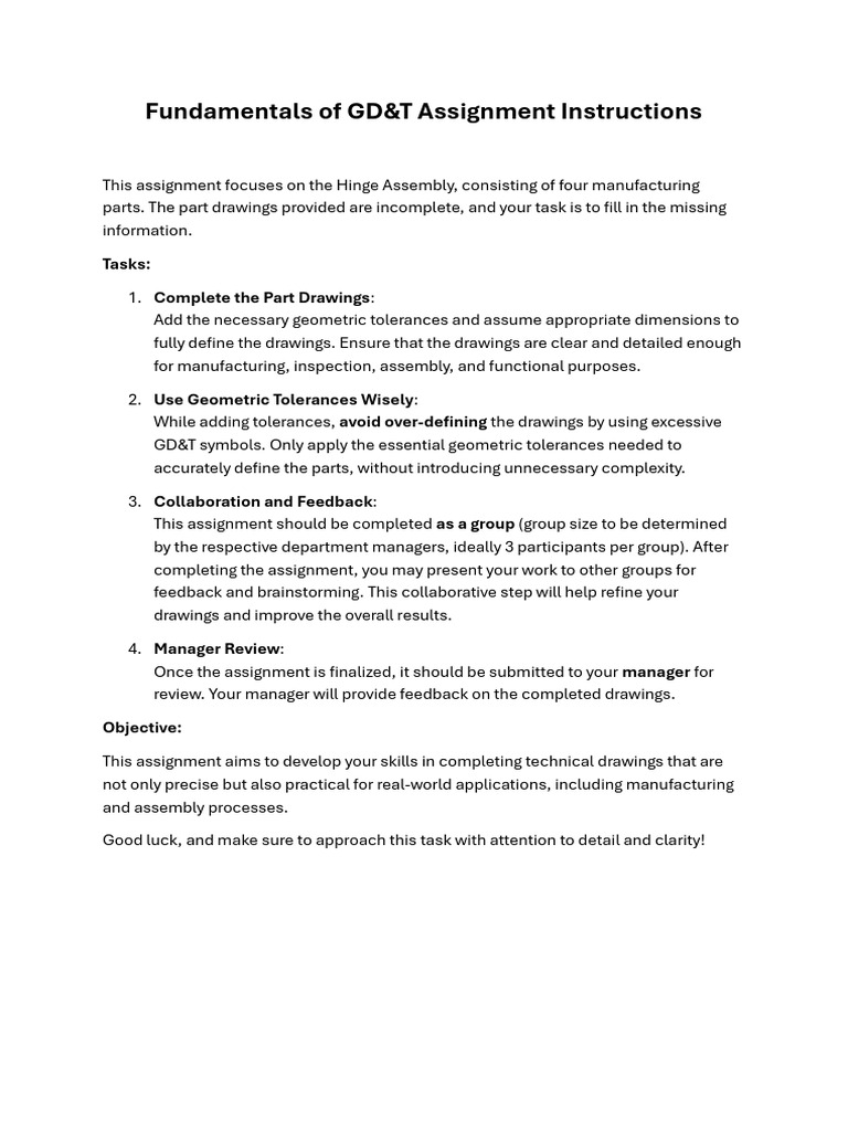 Funda of GDT Assignment Instructions | PDF