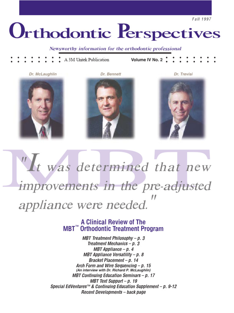 MBT Bracket Prescription | PDF | Orthodontics | Tooth