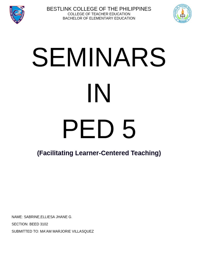 Alternative Seminar in Ped5 | PDF | Teachers | Teacher Education
