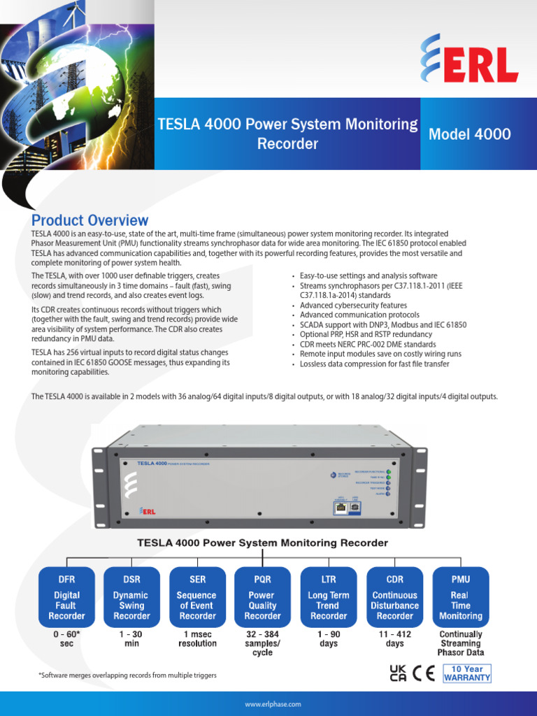 TESLA 4000 Multi Timeframe Power System Recorder Ds | PDF | Electricity ...