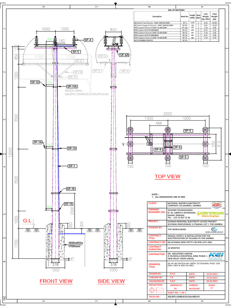 ECOWAS Electricity Access Project Drawing | PDF | Autodesk | Computer ...