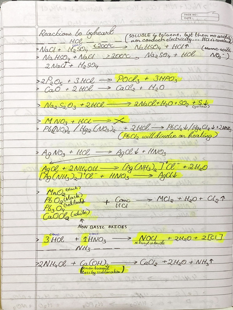 10th Chemistry ALL Reactions | PDF