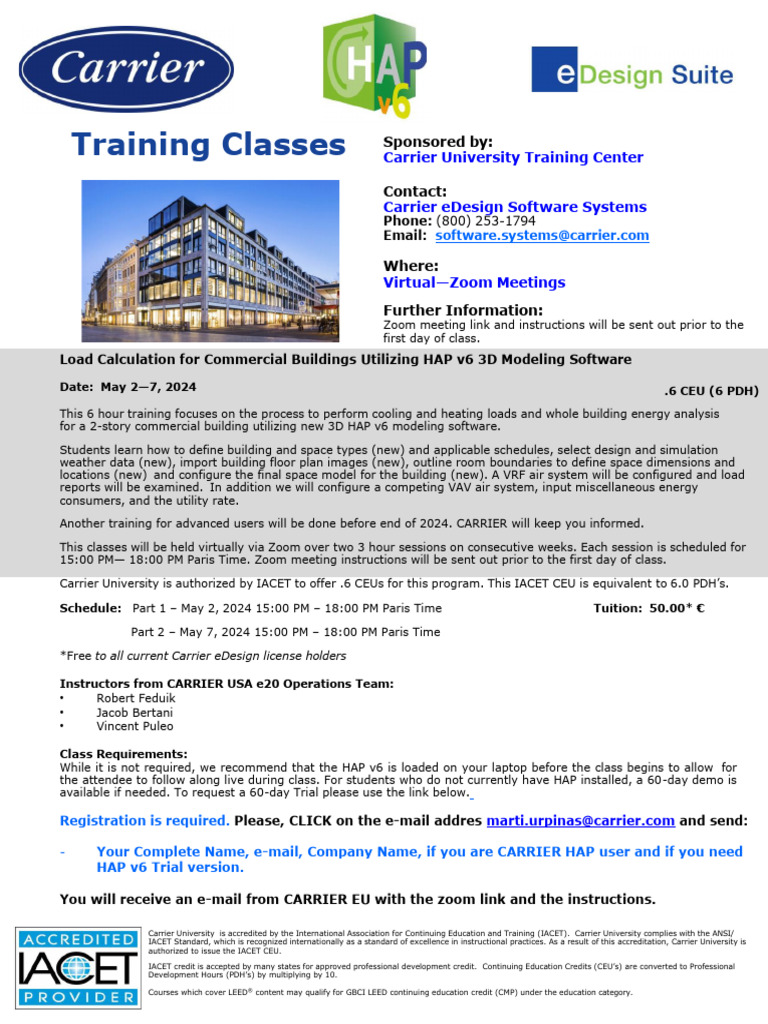 CARRIER HAP v6 Training Announcement | PDF | Computing