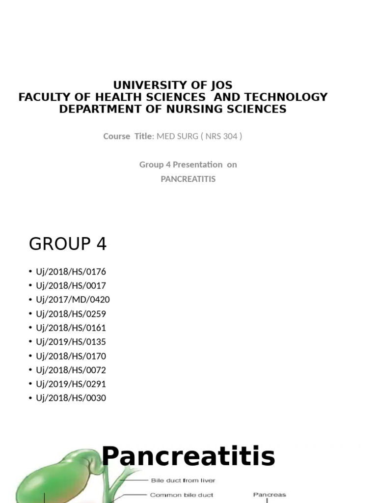 Pancreatitis | PDF | Pancreas | Human Diseases And Disorders