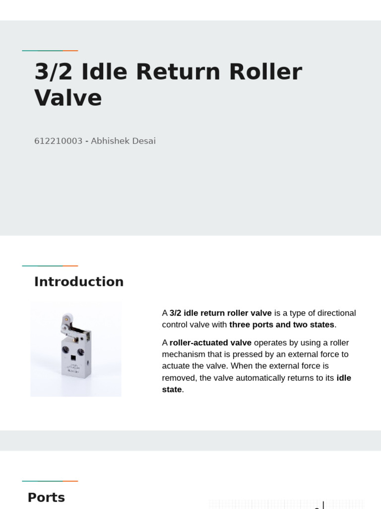 3-2 Idle Return Roller Valve | PDF | Valve | Actuator