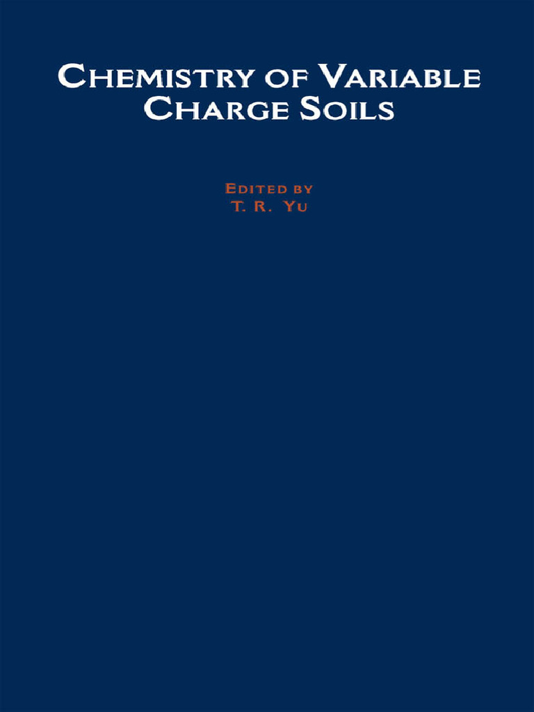 Zhang & Zhao 1997 Surface Charge (Capitulo de Libro) | PDF | Soil | Clay