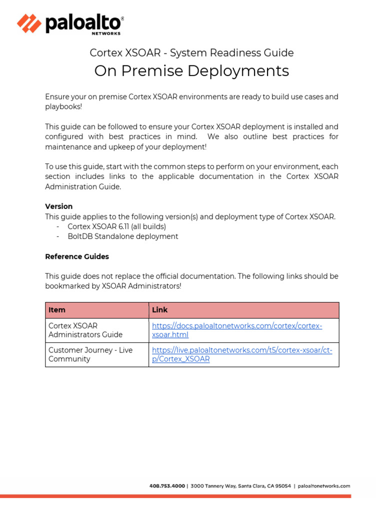 Cortex Xsoar On Premise System Readiness Guide | PDF | Active Directory ...