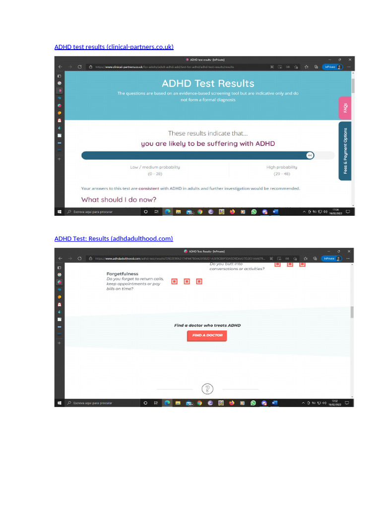 ADHD test | PDF