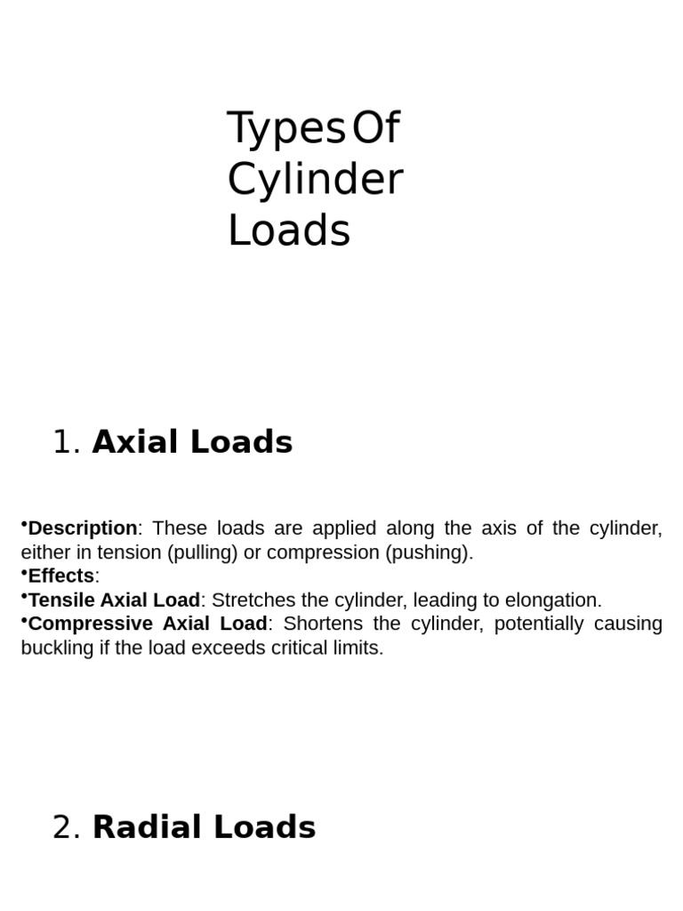 Types of Cylinder Load | PDF | Stress (Mechanics) | Structural Engineering