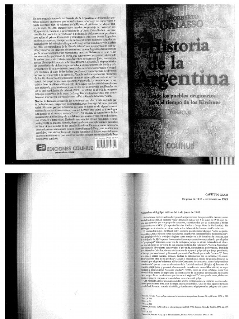 4 Galaso Norberto Historia de La Argentina Cap 32 Parte 1 | PDF