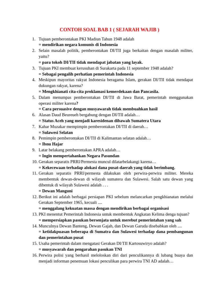 CONTOH SOAL BAB 1 | PDF