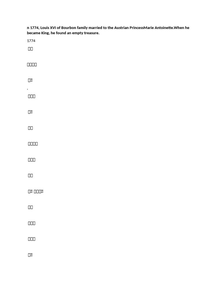 N 1774, Louis Xvi of Bourbon Family Married To The Austrian ...
