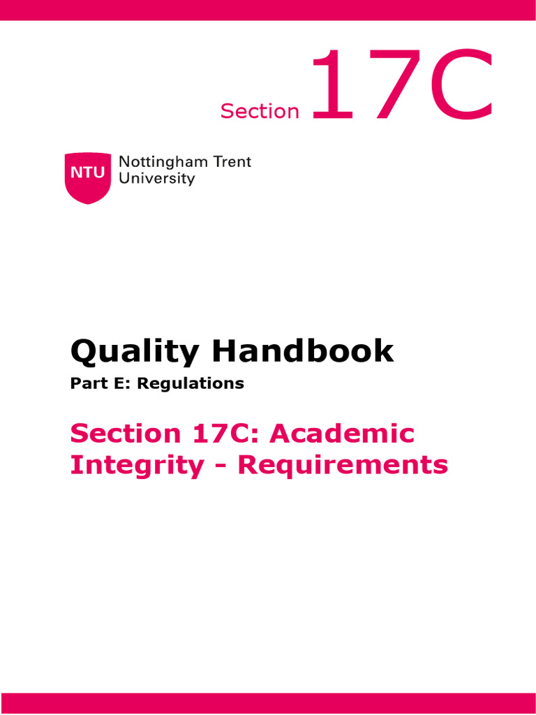 Academic Integrity Requirements at NTU | PDF | Academic Integrity ...