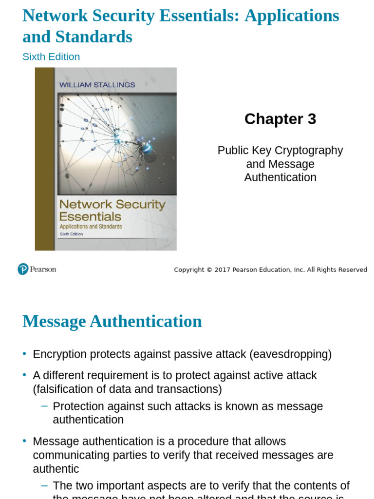 CH03 NetSec6e - accessiblePPT | PDF | Cryptography | Public Key Cryptography