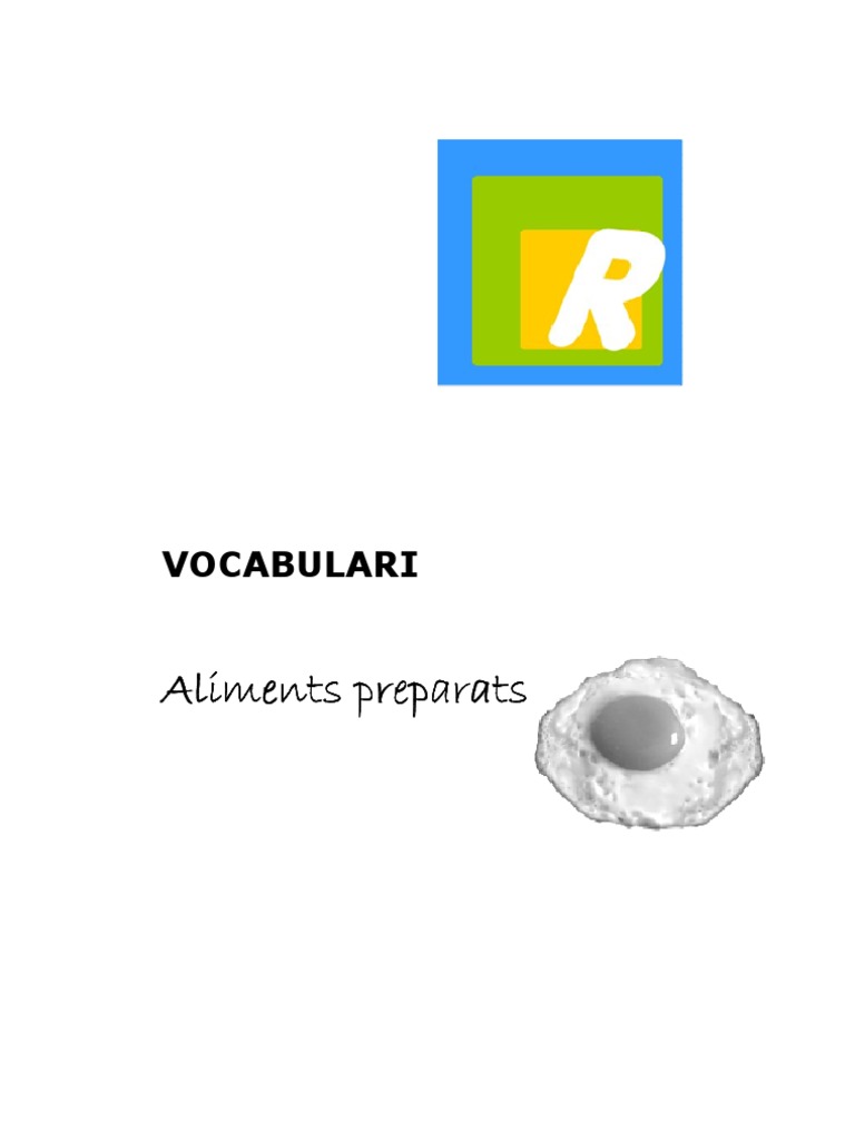 Vocabulari Bàsic Aliments Preparats | PDF