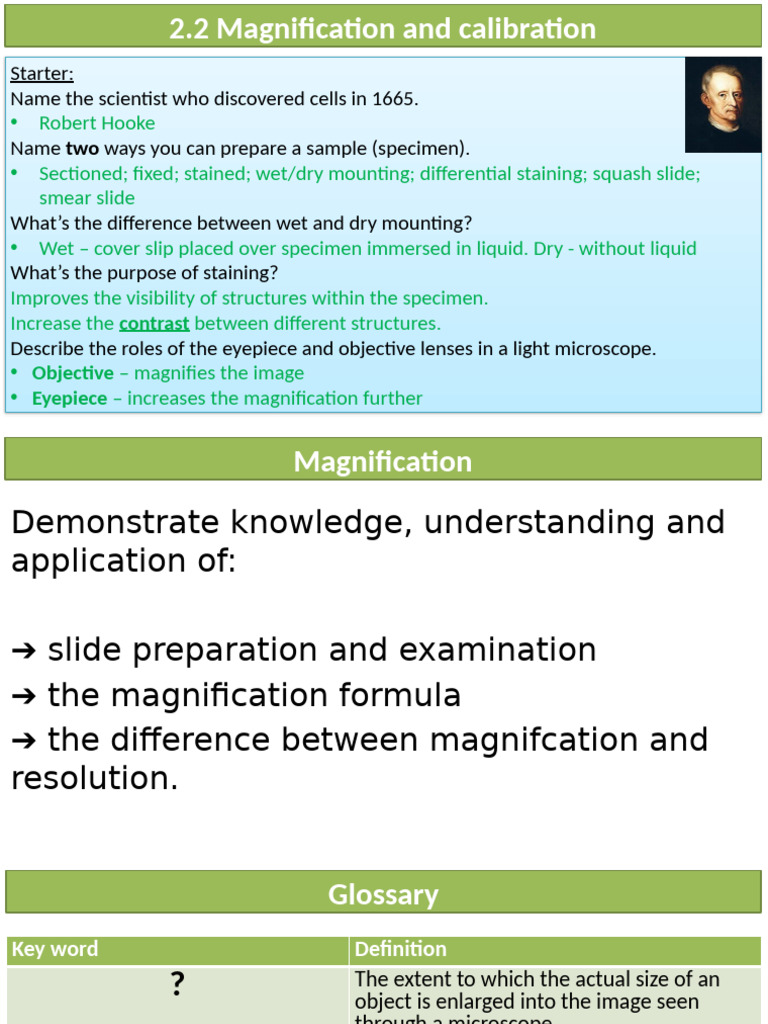 2.2 Magnification and Calibration | PDF | Optics | Microscopy