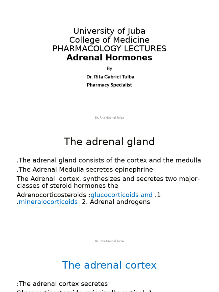 Adrenal Hormones: Functions and Drugs | PDF | Adrenal Gland ...