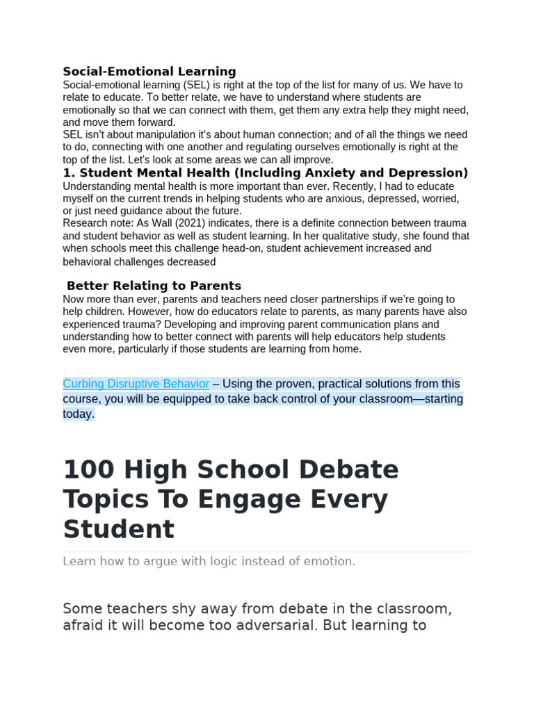 Debate Topics | PDF