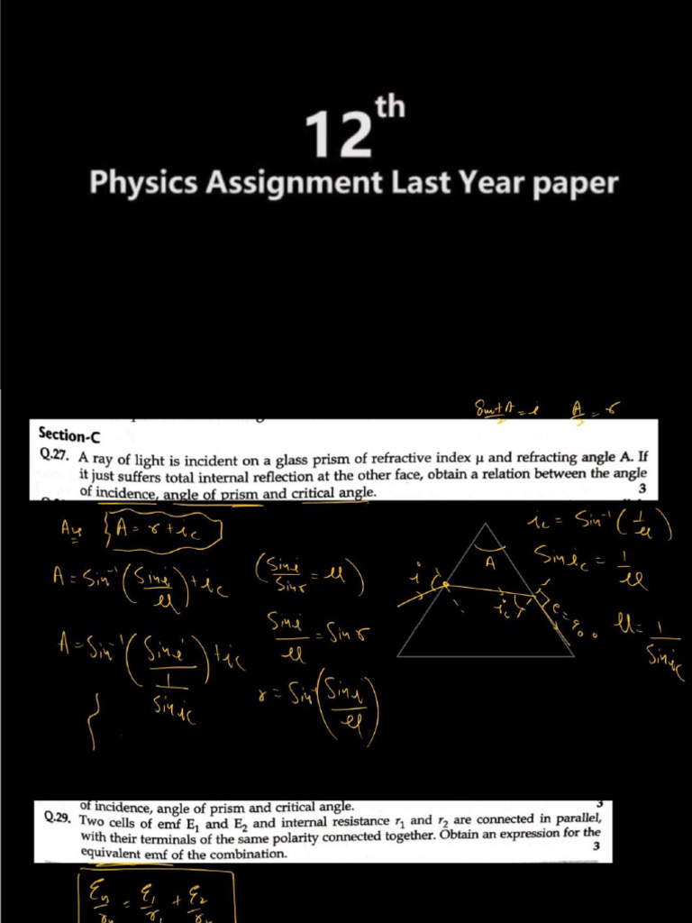 12th Phy 2024 Compartment Paper Hai | PDF
