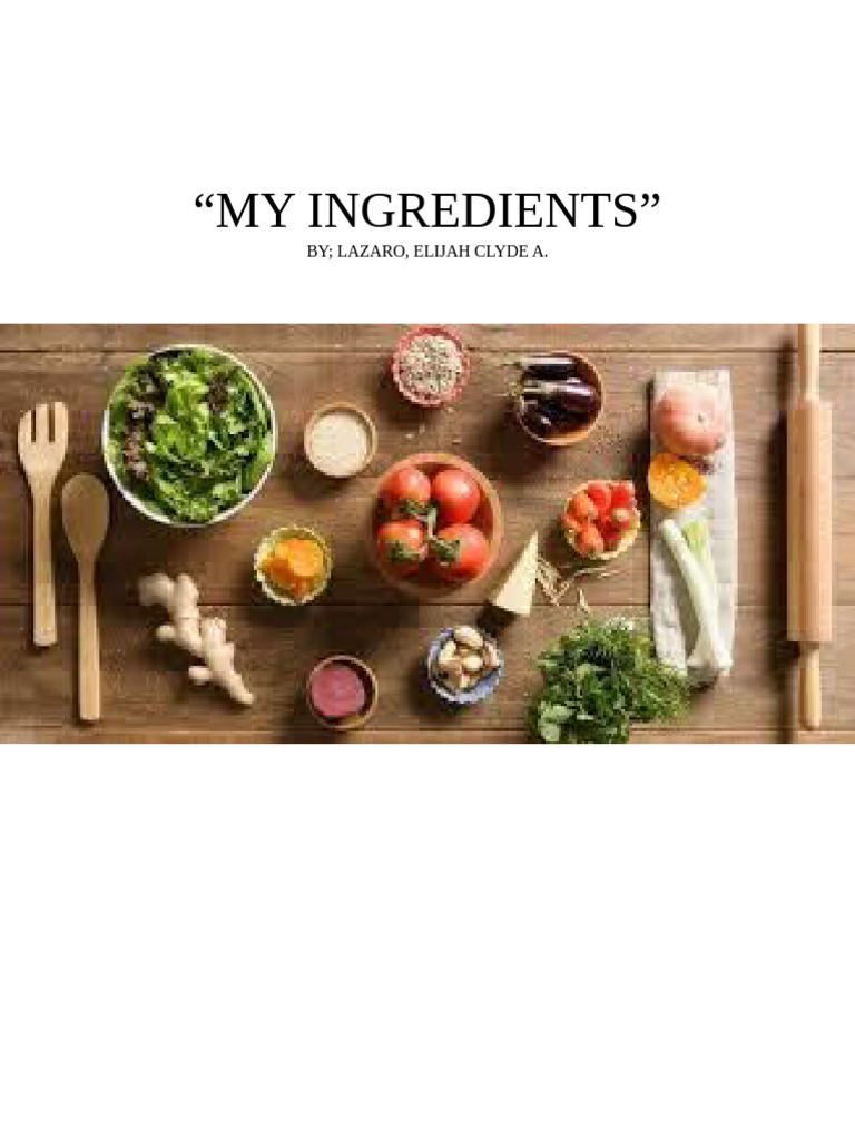 MY INGREDIENTS | PDF | Butter | Baking