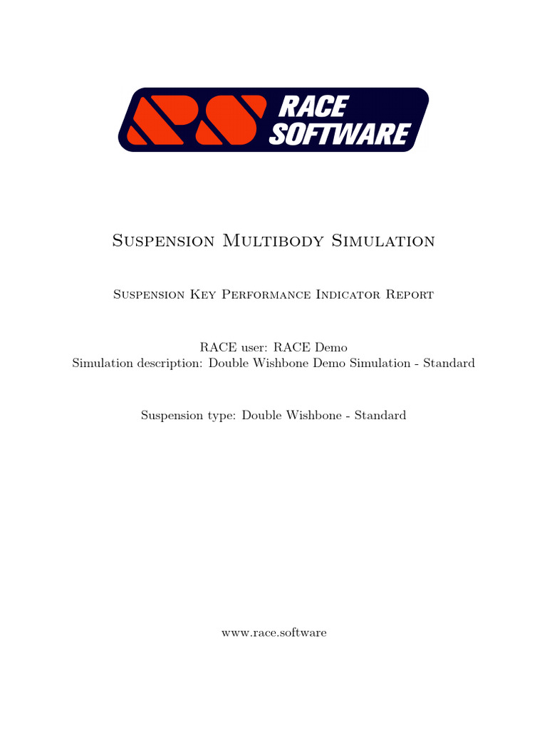 Double Wishbone Suspension Simulation Report | PDF | Steering ...