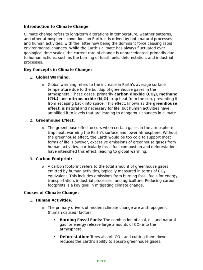 Understanding Climate Change Basics | PDF | Climate Change | Climate ...