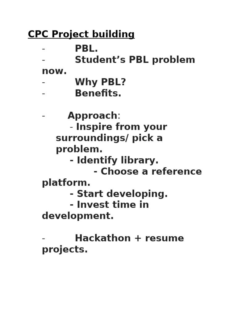 PBL Guide for Student Projects | PDF