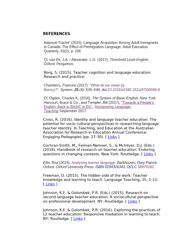 References Eunice | PDF | Second Language | Second Language Acquisition