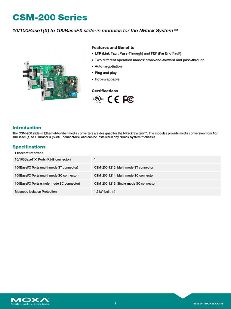 CSM 200 Series Datasheet v1.1 | PDF | Telecommunications Equipment ...