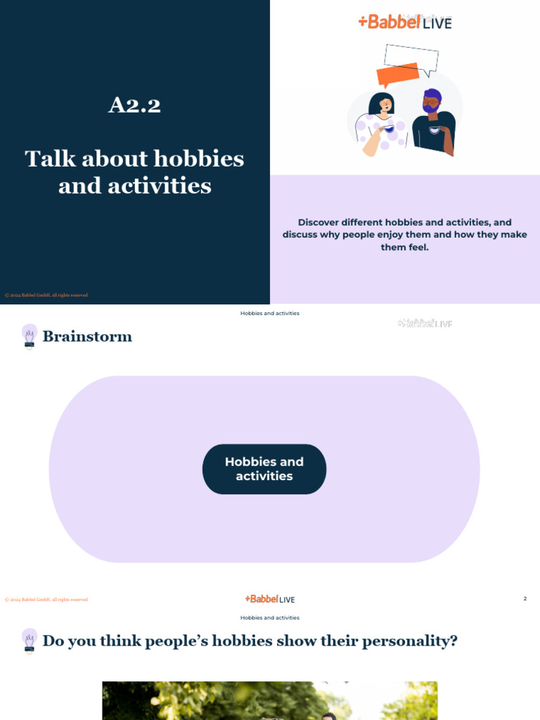 Discussing Hobbies and Activities | PDF