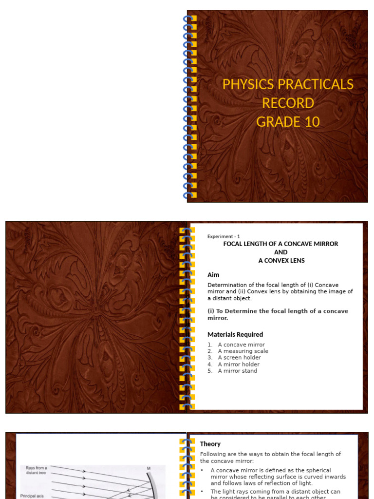 Gr10-Phy Practical | PDF | Mirror | Applied And Interdisciplinary Physics