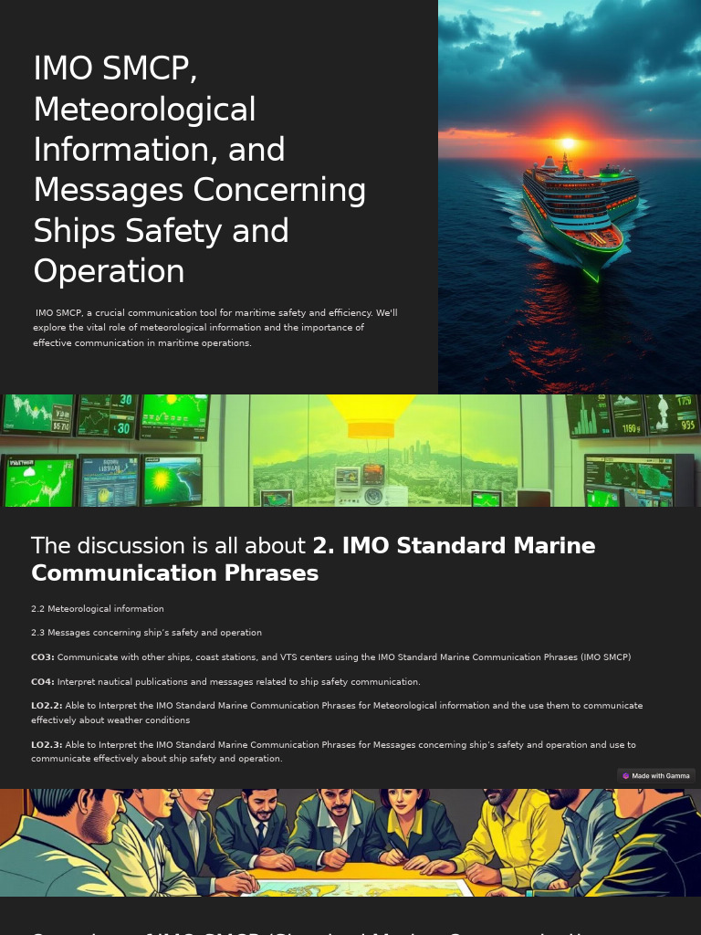 IMO SMCP Meteorological Information and Messages Concerning Ships Safety and Operation | PDF ...