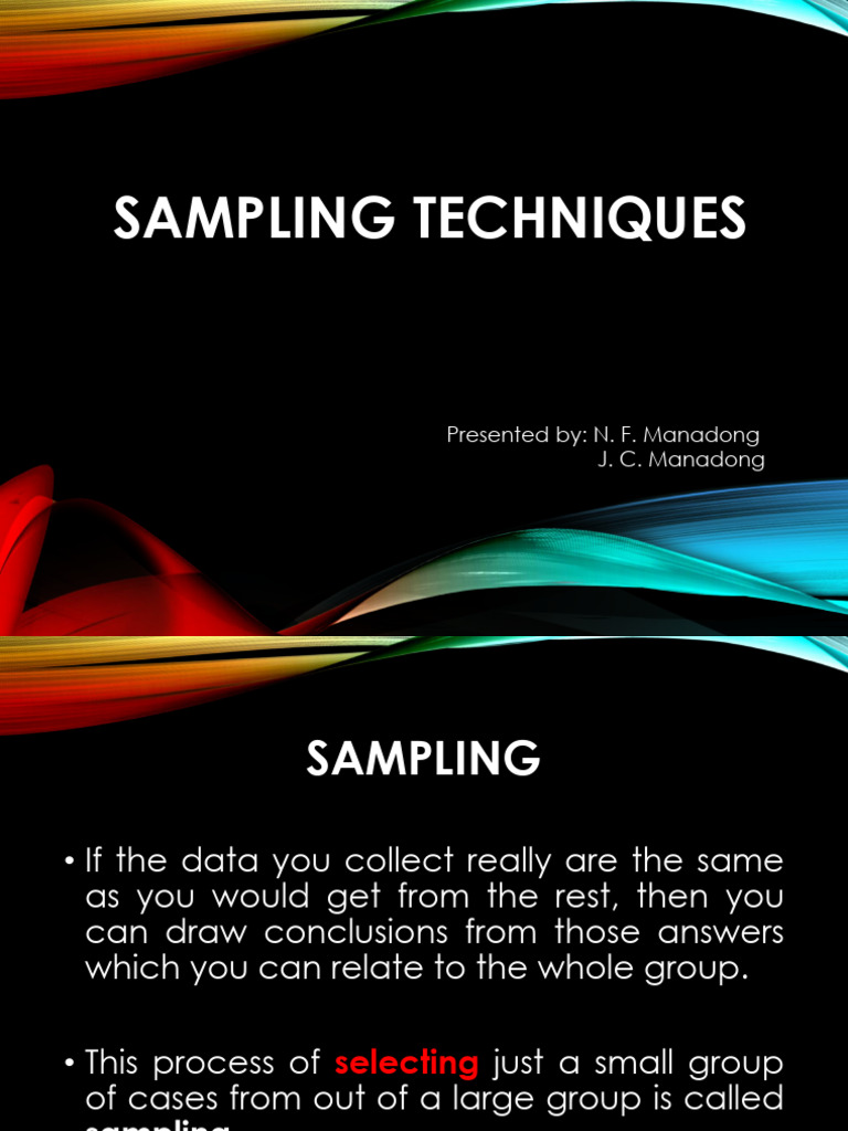 Sampling-Techniques | PDF | Sampling (Statistics) | Statistics