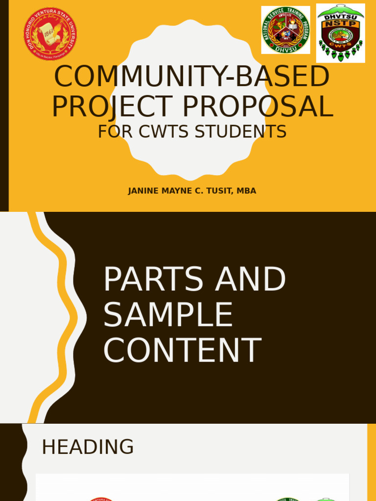 CWTS Community Based Project Proposal | PDF | Emergency Management