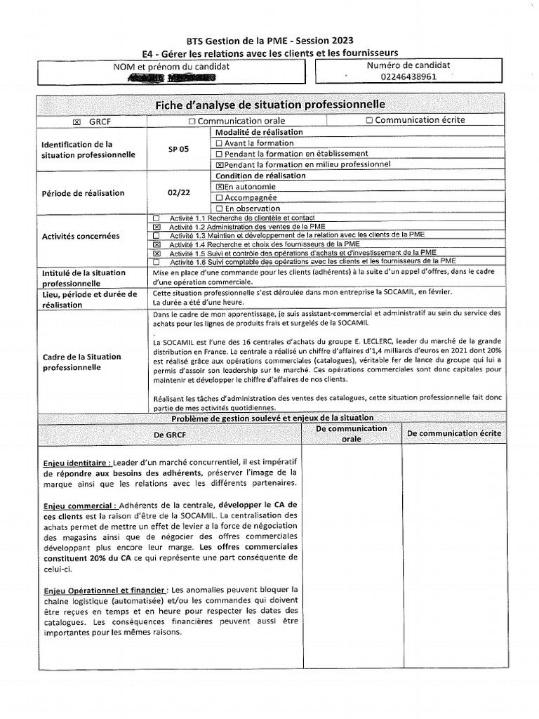 Exemple Fiche GRCF | PDF