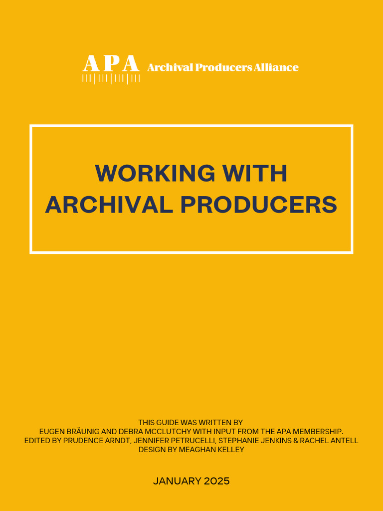 Working With Archival Producers - 20250106 - FINAL | PDF | Fair Use | License