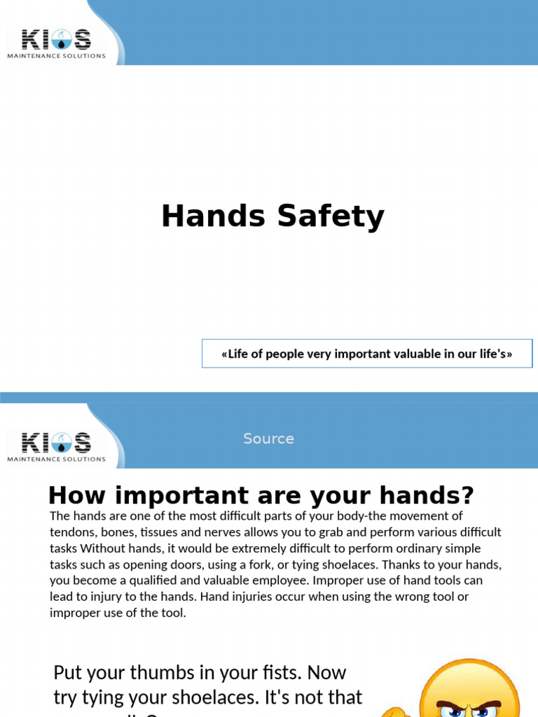 Hand Safety: Injury Prevention Guide | PDF | Hand | Knife