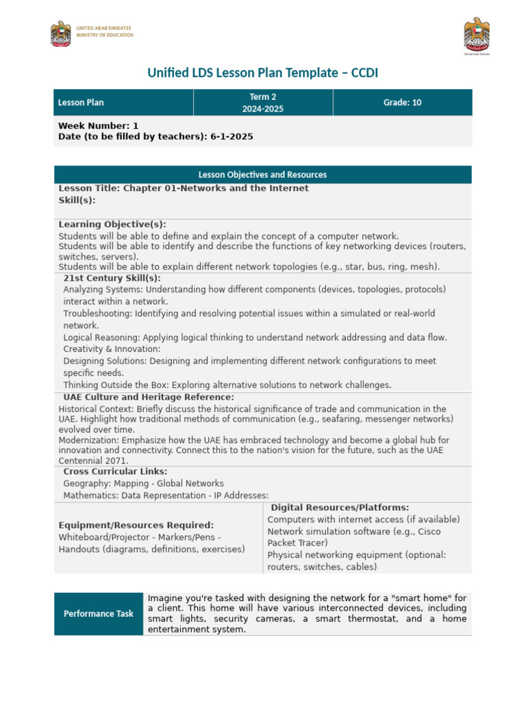G9-week1-Lesson | PDF | Computer Network | Network Topology