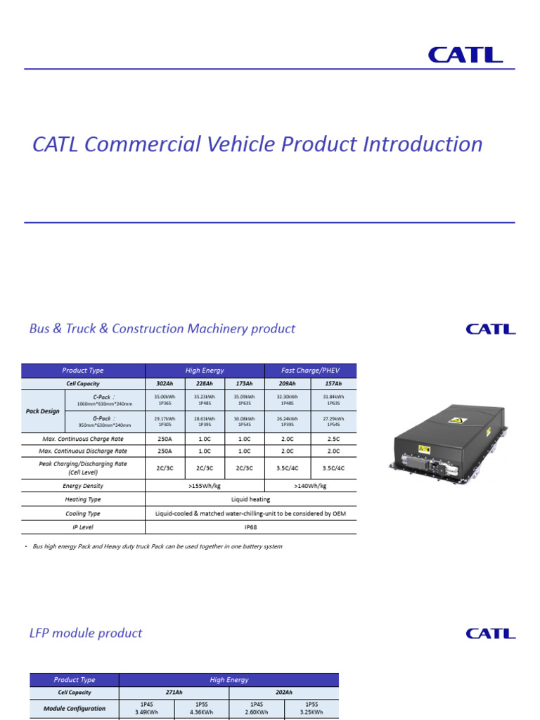 CATL Product Introduction - 20200423 | PDF | Electric Power | Energy ...