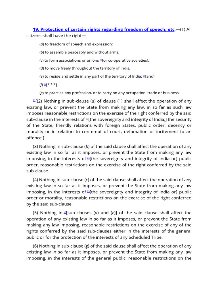 Article 19 Bare and Proportionality | PDF | Justice | Crime & Violence