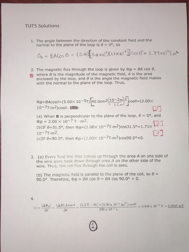 PHYSICS TUT5-Solutions | PDF