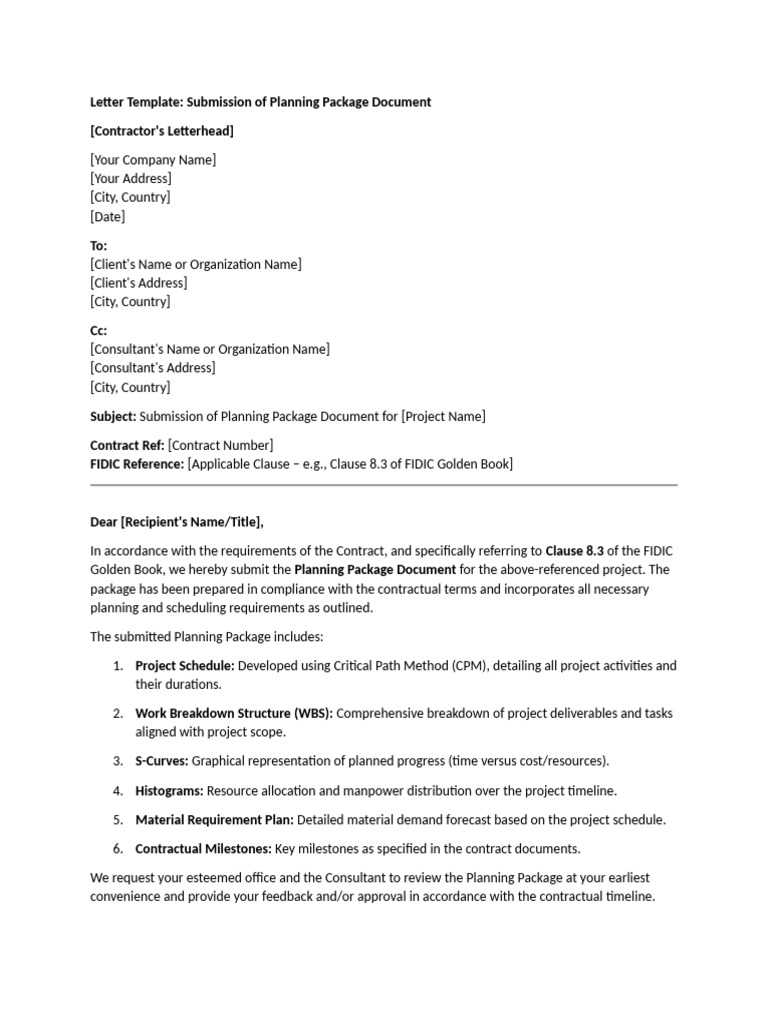 Planning Letter | PDF