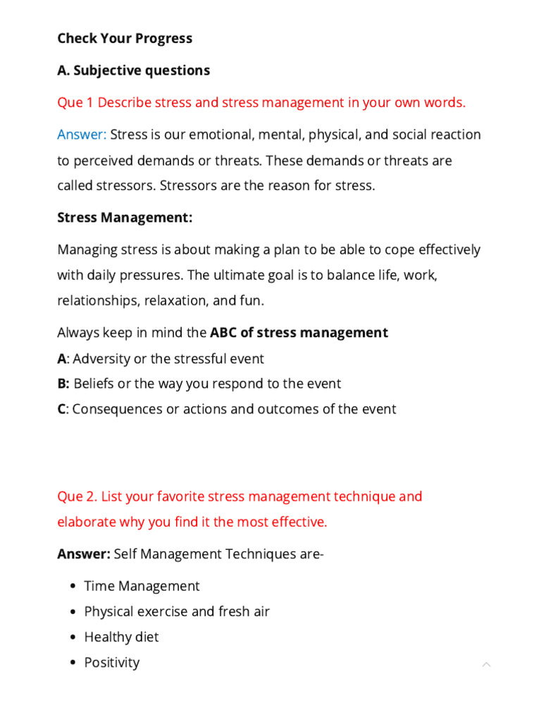 Class 10 Employability Skills Unit 2 Self-Management Skills II NCERT ...