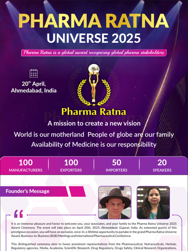 Pharma Ratna Universe Nomination 2025 | PDF | Pharmacovigilance ...