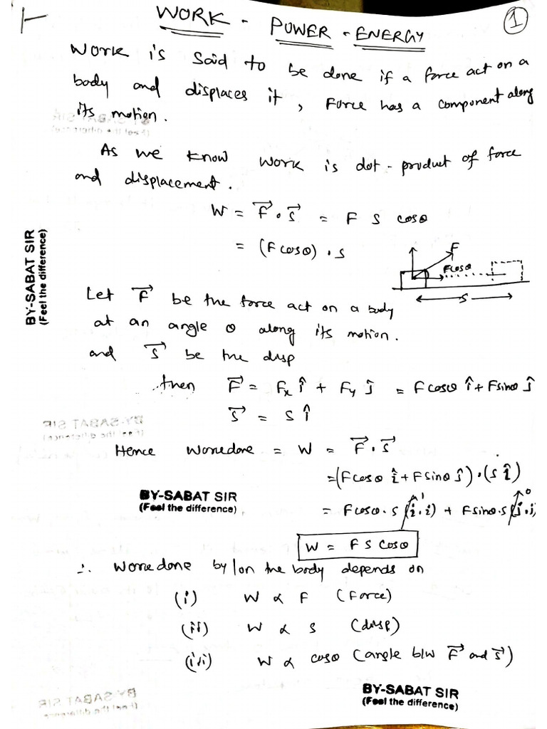 Work, Power, Energy | PDF