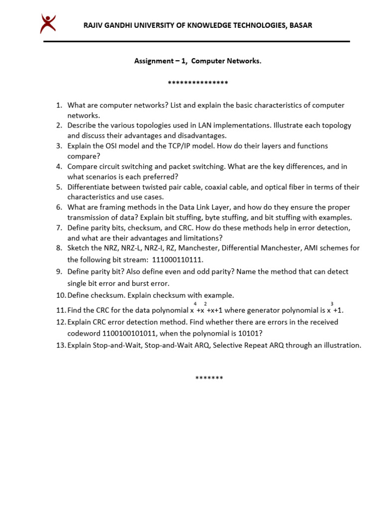 CN - Assignment - 1 | PDF